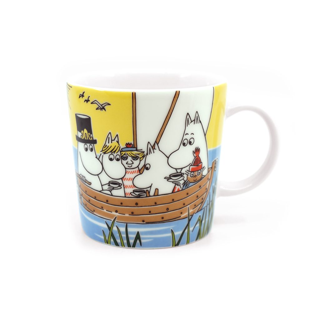 Muminmugg Segling med Klippdassen och Too-ticki - Moominmugs.com